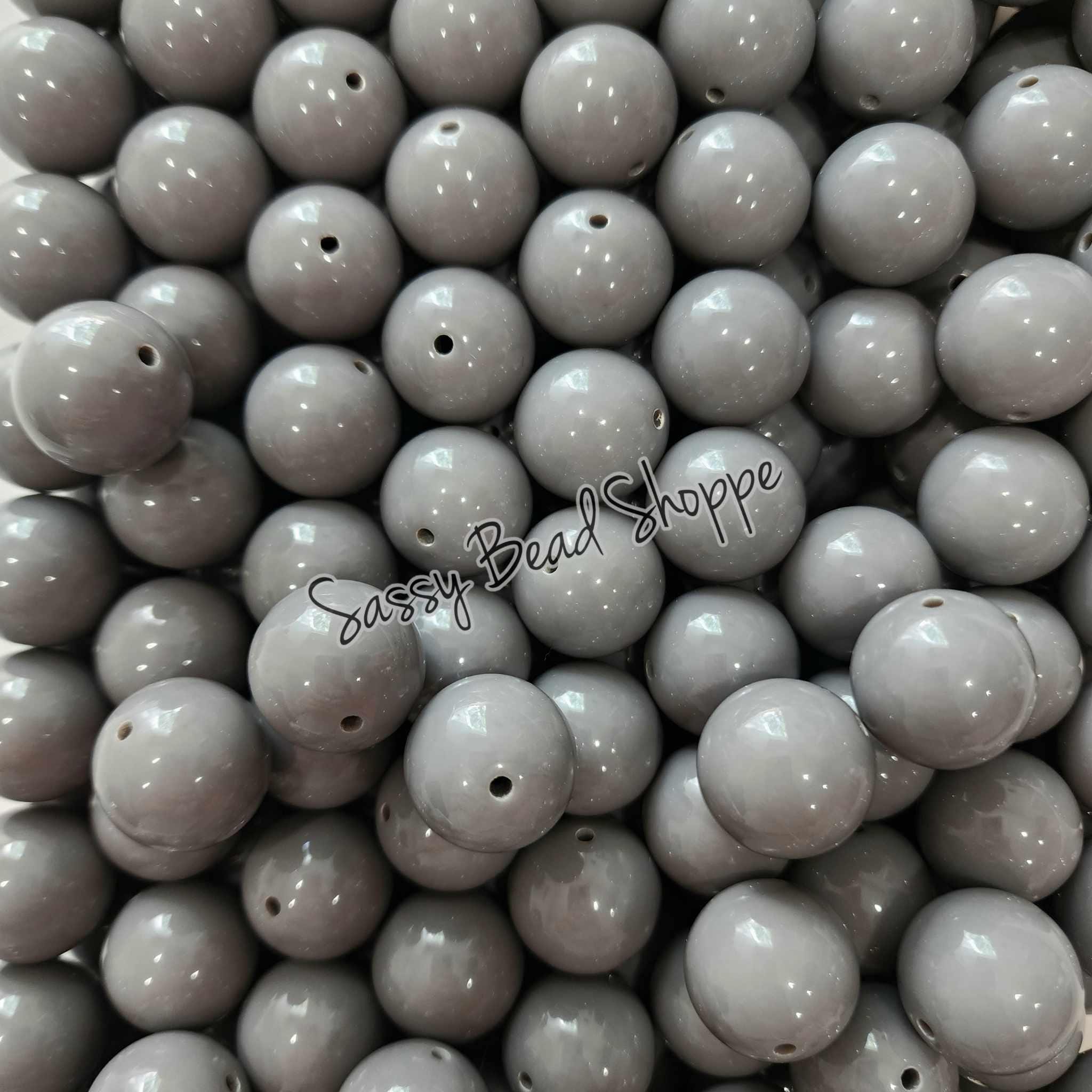 20MM Gray Beads – Sassy Bead Shoppe